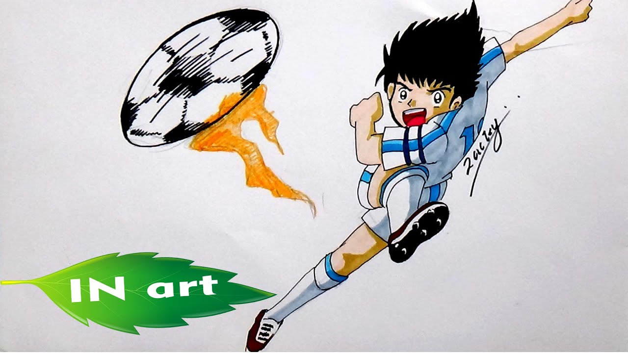Menggambar Tsubasa. Drawing Tsubasa. - YouTube