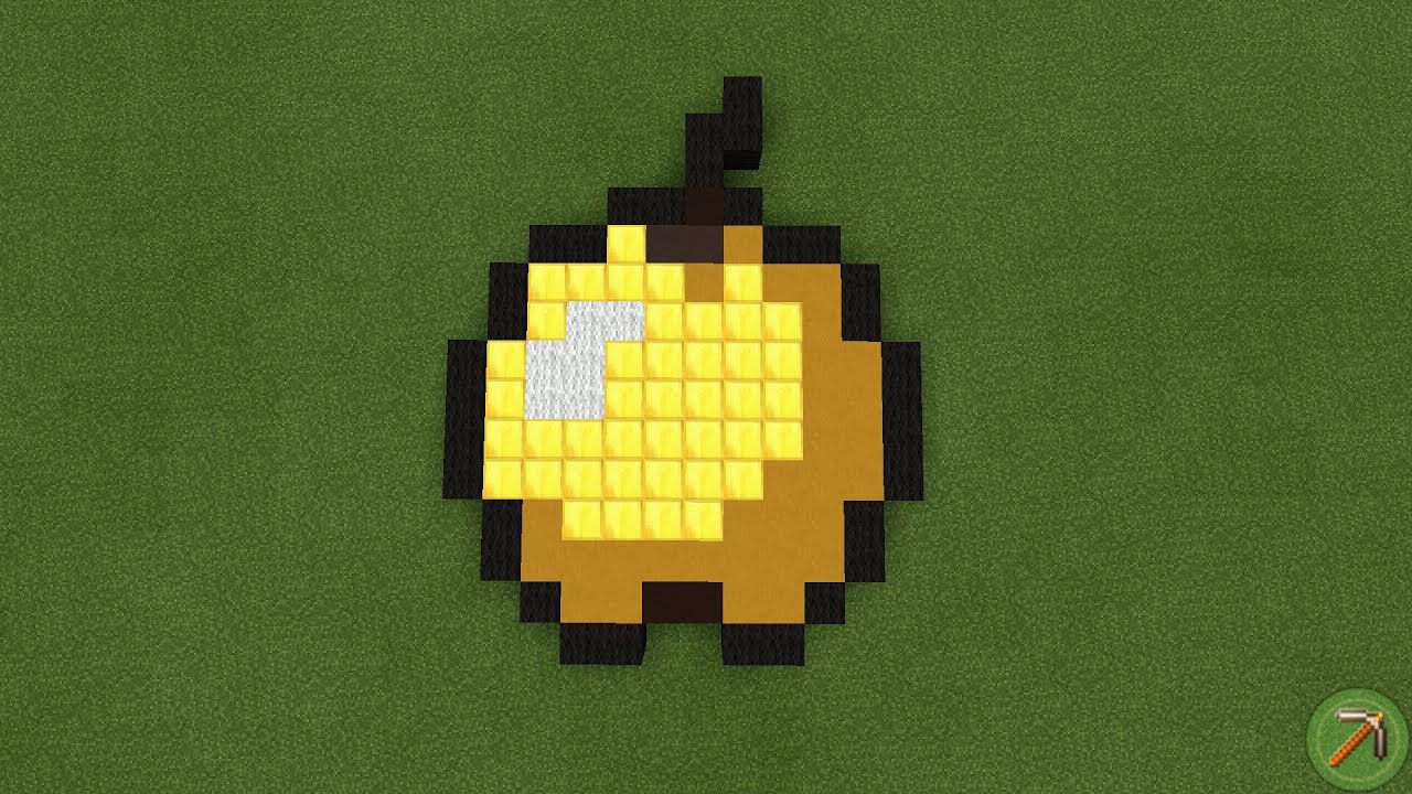 PIXEL ART #1: COMO FAZER PIXEL ART DE MAÇA DOURADA - YouTube