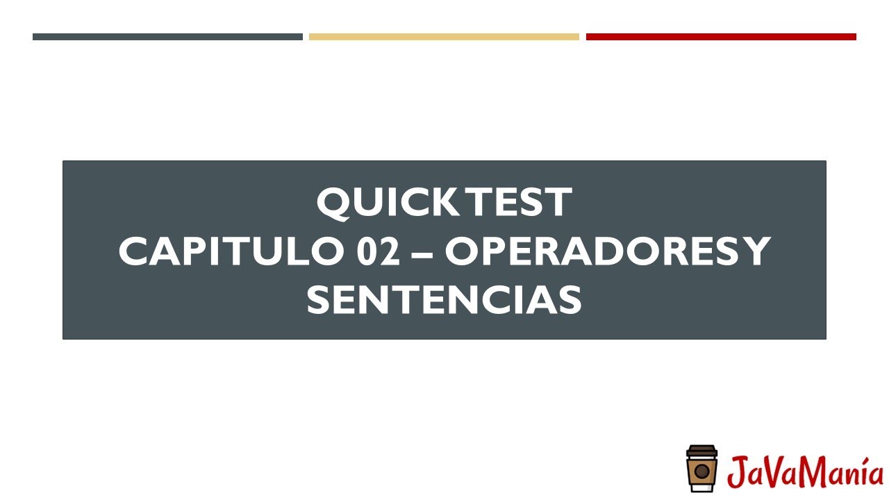Java OCA - Capitulo 2 Operadores y Sentencias - 17 - Quick Test - YouTube