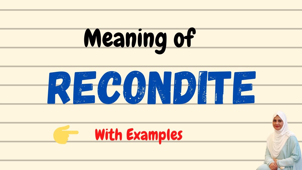 Daily vocabulary | Recondite Meaning | Vocabgram - YouTube