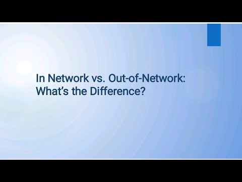 Innetwork and out of network - YouTube