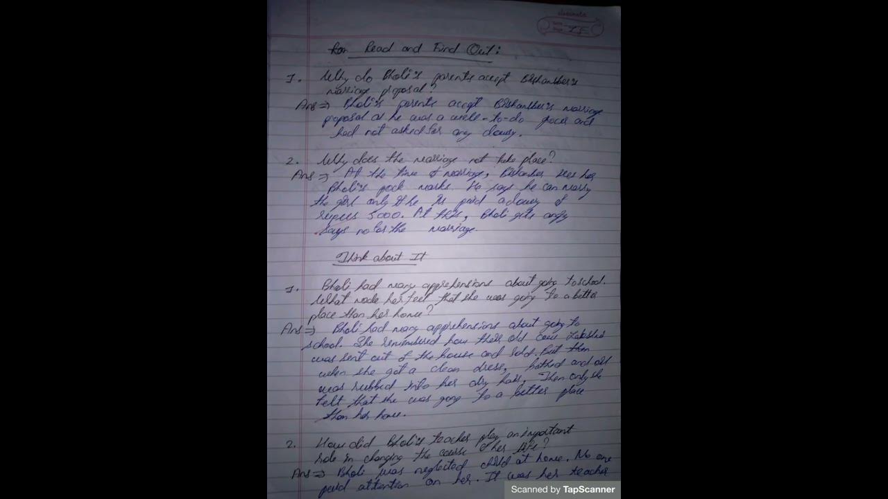 Class 10th Footprints Without Feet Chapter 9 Bholi Question And Answers class-10th-footprints-without-feet-chapter-9-bholi-question-and-answers