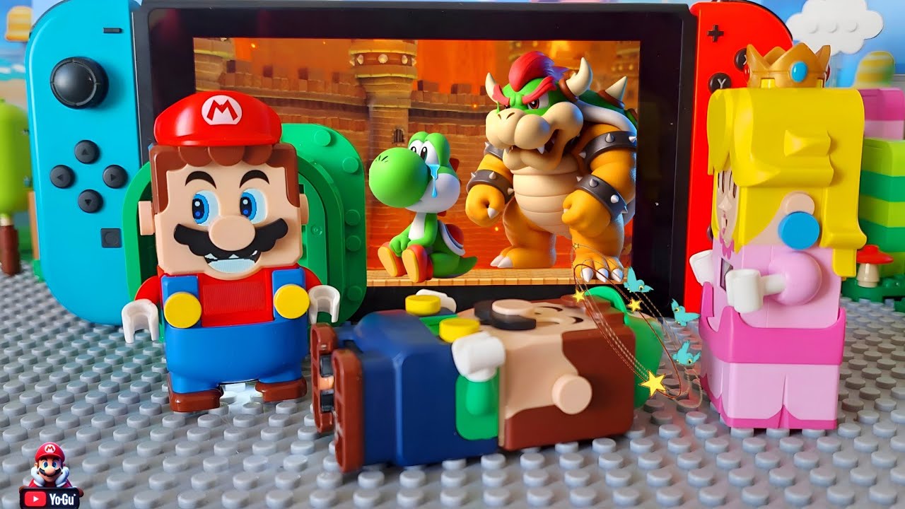 Lego Mario enters to Nintendo Switch to Save Everyone (Bowser's secret ...