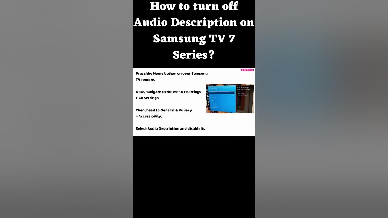How To Turn Off Audio Description On Samsung TV 7 Series shortvideo how-to-turn-off-audio-description-on-samsung-tv-7-series-shortvideo