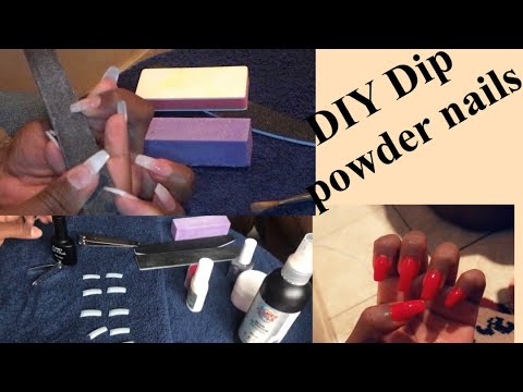 DIY Dip powder nails at home using acrylic powder || South African ...