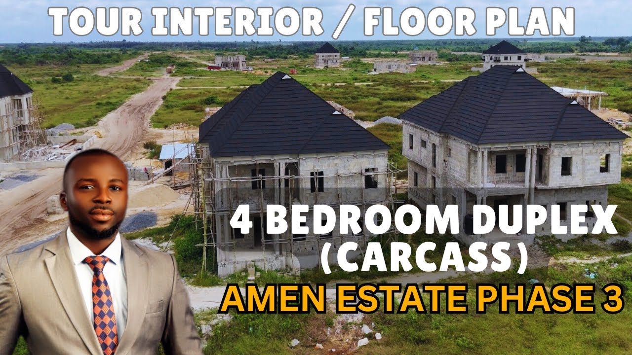 Touring A 4 Bedroom Duplex + BQ (Carcass) Inside AMEN ESTATE PHASE 3 ...