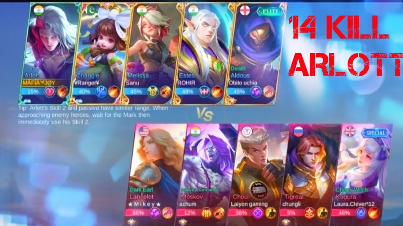 14 Kills New Hero Arlott Best Build And Emblem - Build Top 1 Global ...