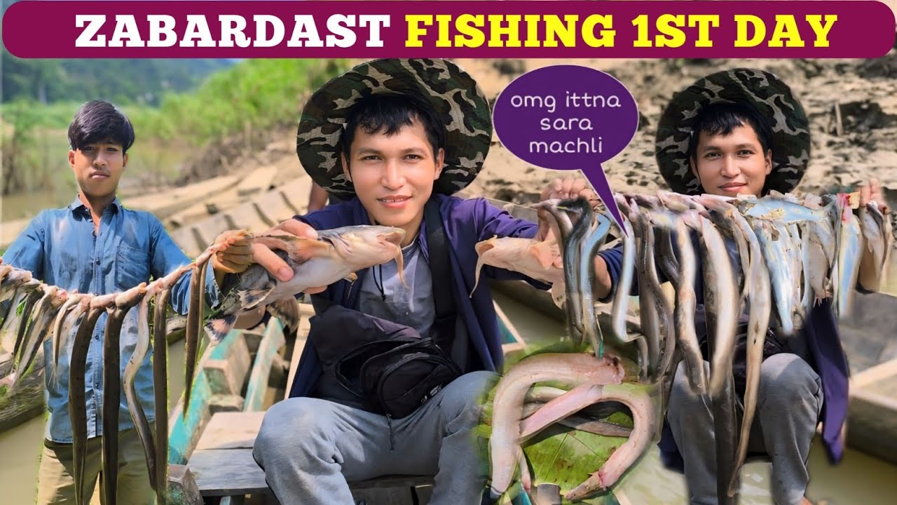 Full Day Fishing || Cath So Many Fish In My Hooks || Awsome Fishing In ...