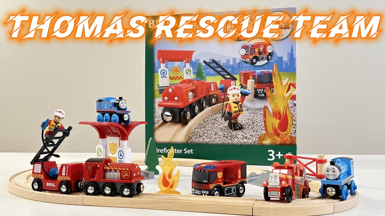 Thomas Wooden Railway Brio World Unboxing - Brio 33815 Firefigher Set ...