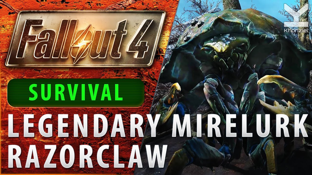 Fallout 4 - Legendary Mirelurk Razorclaw - SURVIVAL - Near Arcjet ...