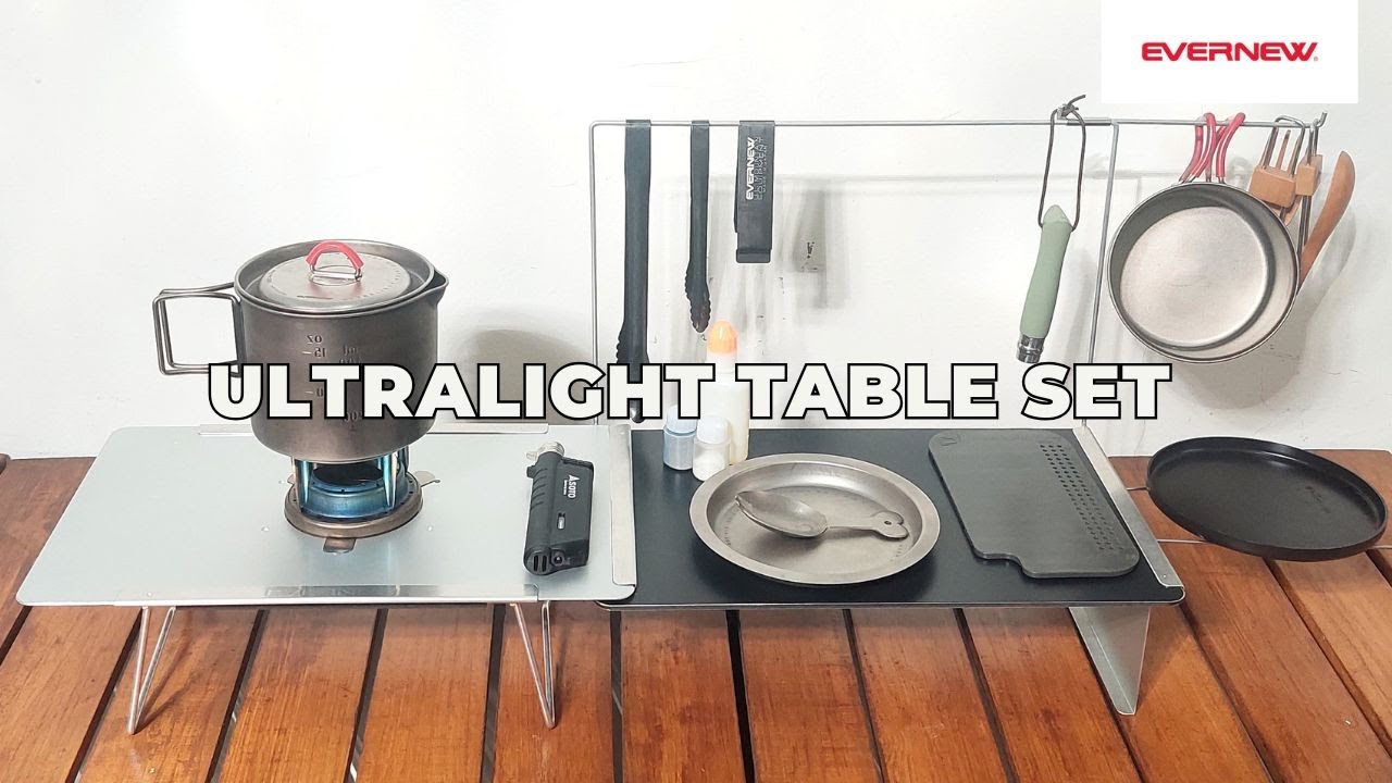 EVERNEW ALU. TABLE KITCHEN SYSTEM SET | MEJA LIPAT RINGAN BUATAN JEPANG | エバニューアウトドアアルミニウムテーブル ...