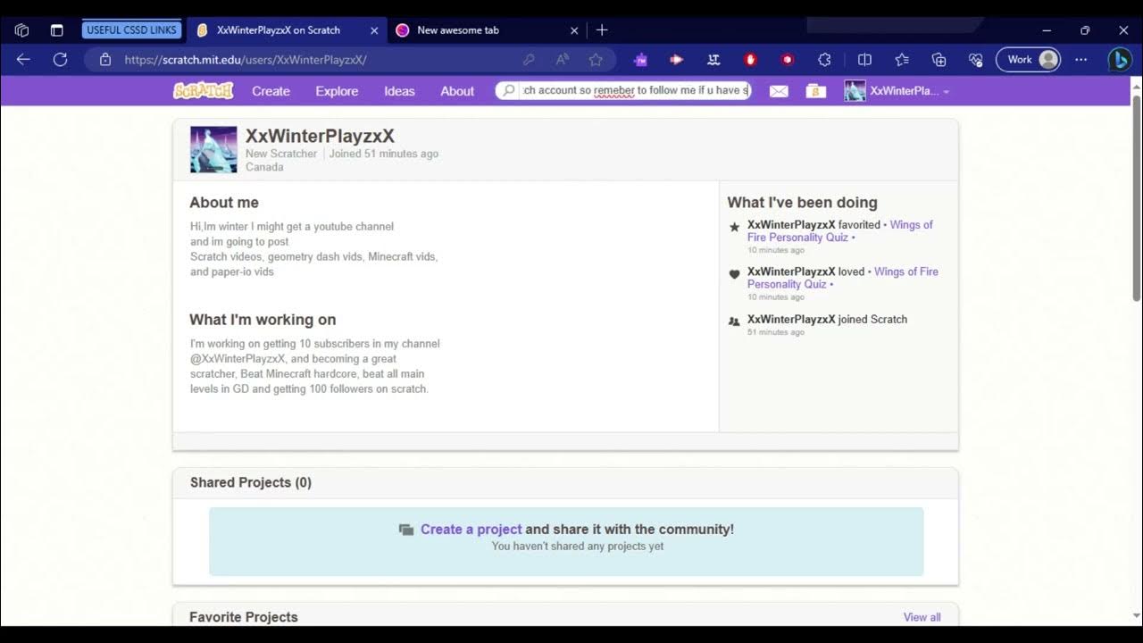Introducing my scratch account - YouTube