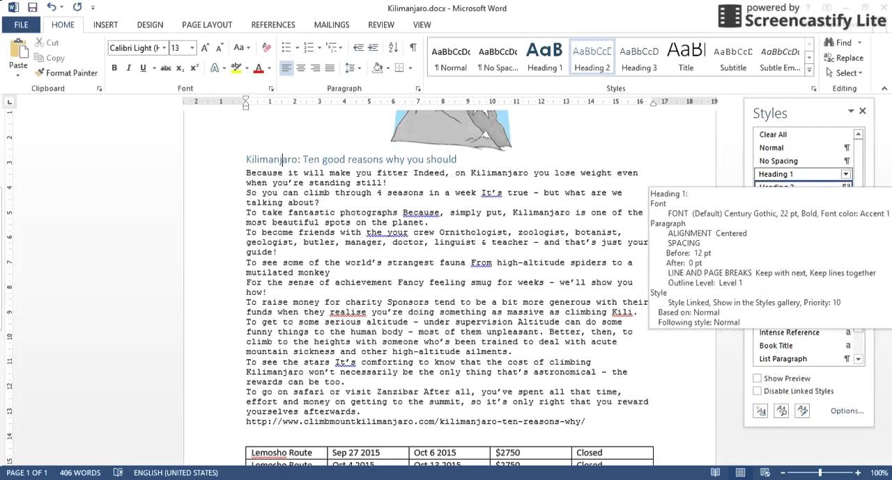 IGCSE ICT Styles Applying Styles to your document - YouTube