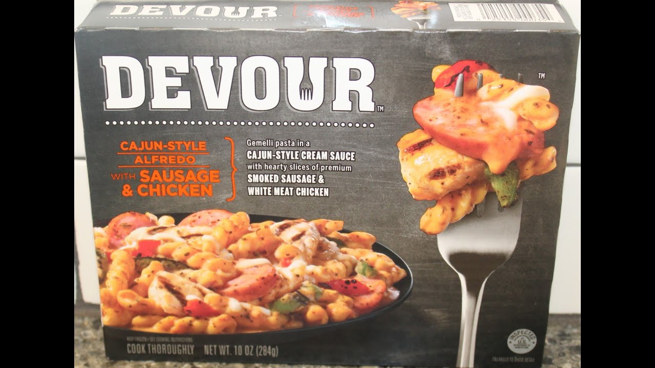 Devour: Cajun-Style Alfredo with Sausage & Chicken Review - YouTube