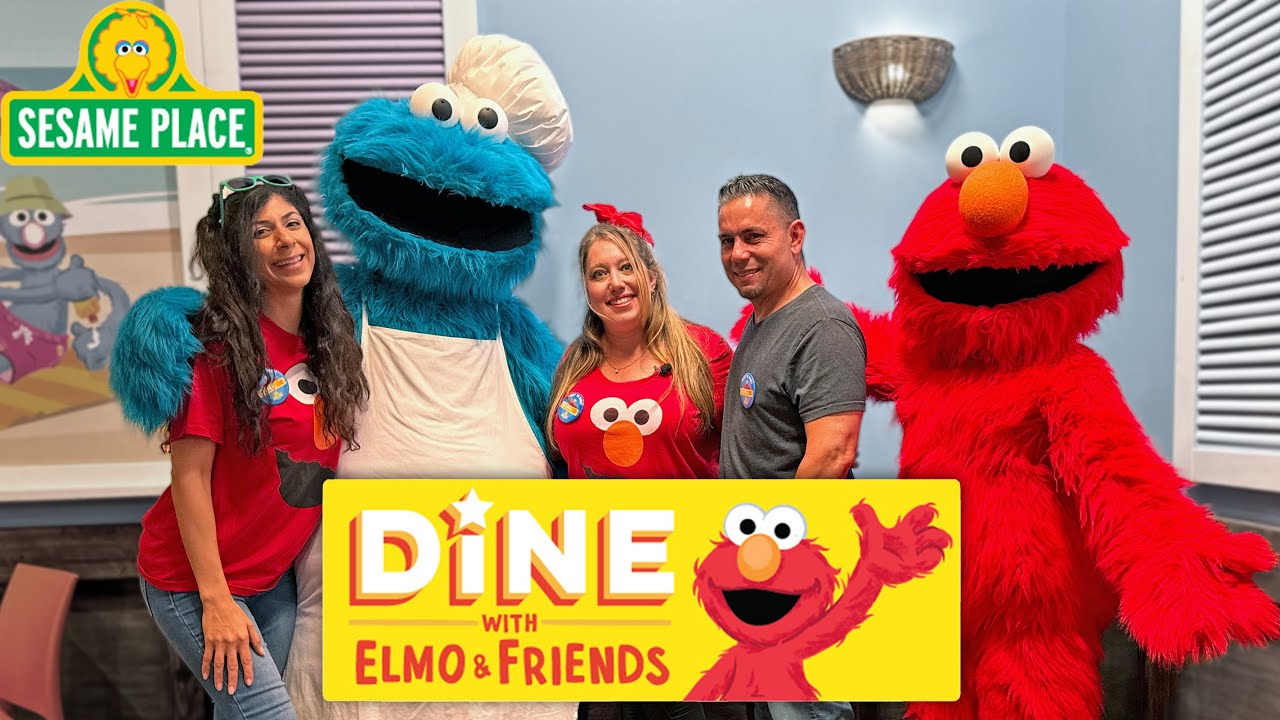 Dining with Elmo?! *NEW * Sunny Day Café at Sesame Place in San Diego ...