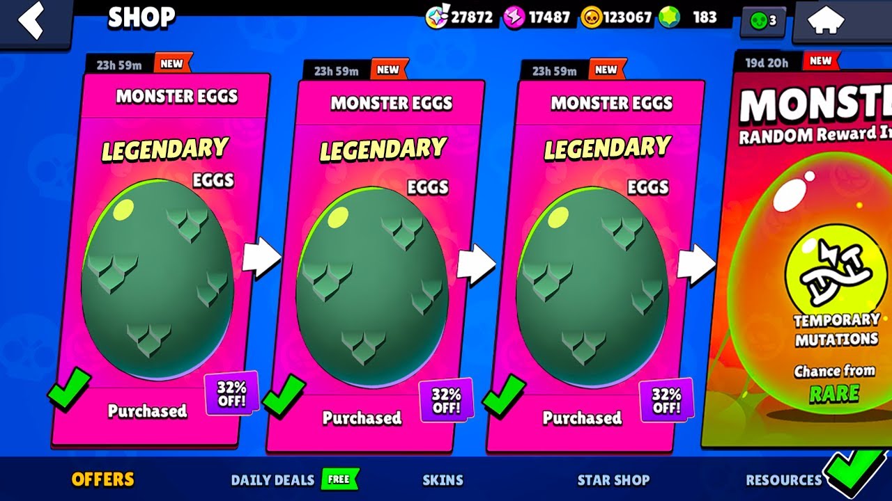 Most Luckiest Monster Eggs Rewards🎁🎁🎁 Brawl Stars Ts Youtube