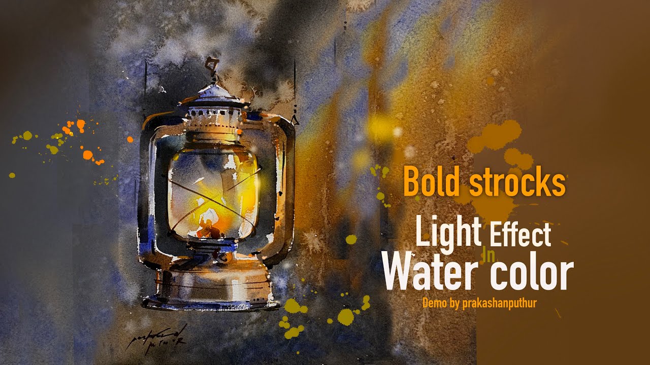 Light effects in water color | water color techniques | how to paint ...