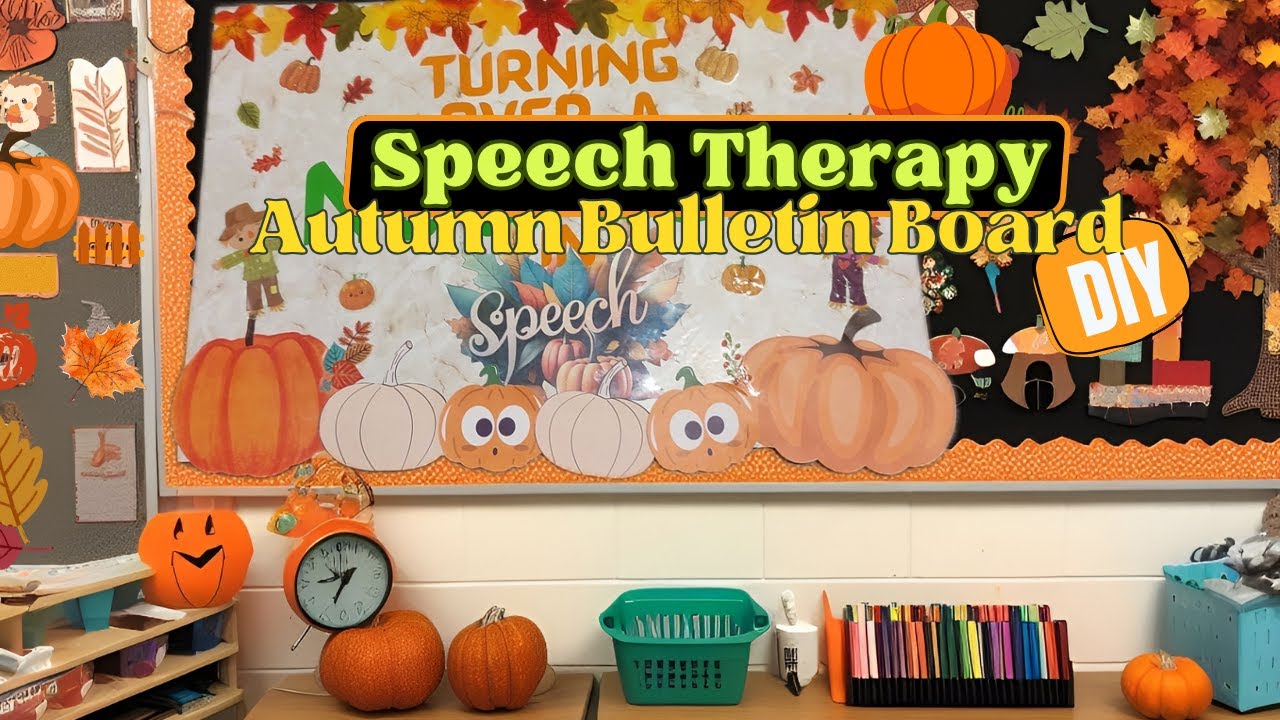 Speech Therapy Autumn Bulletin Board DIY - YouTube