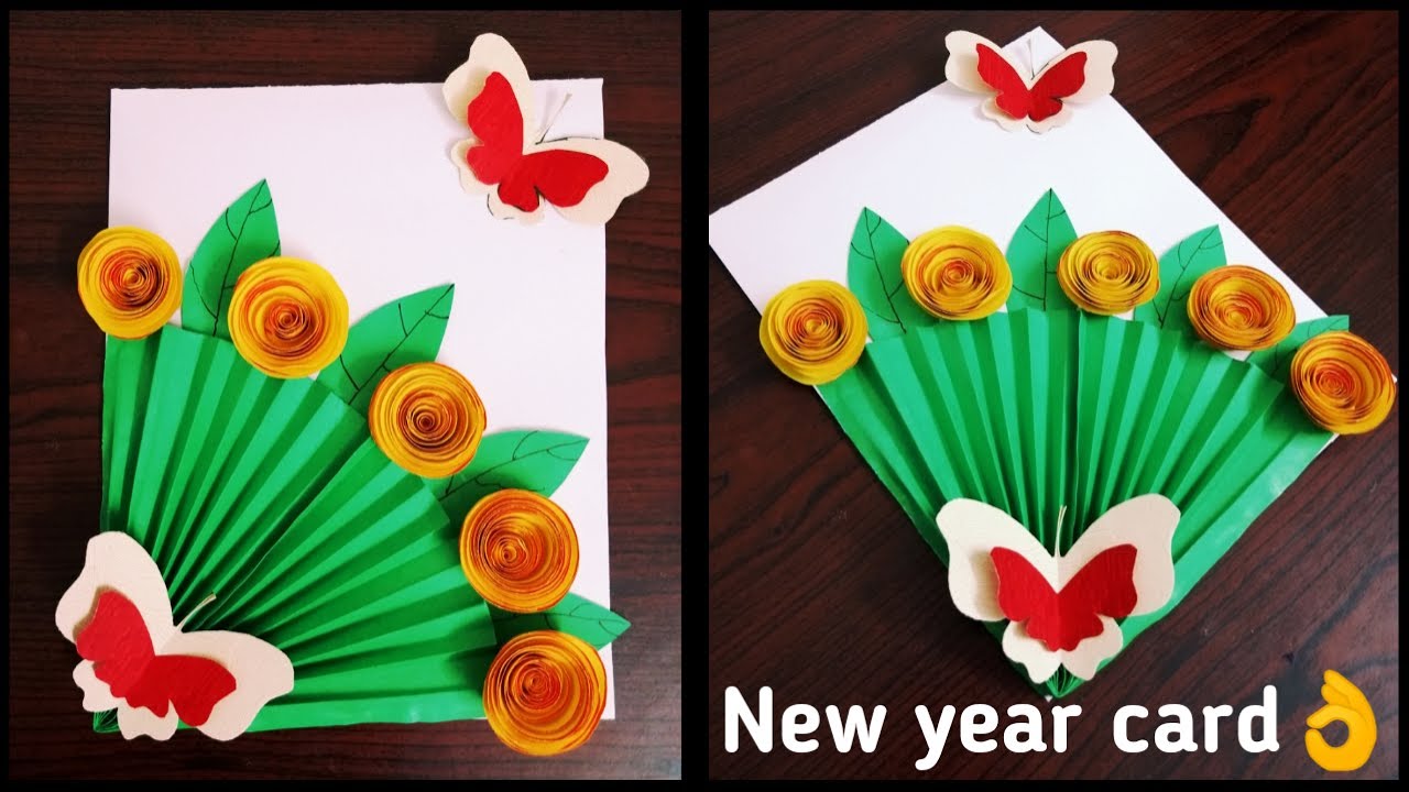 Beautiful And Easy Handmade Greeting Card For New Year | Happy New Year ...