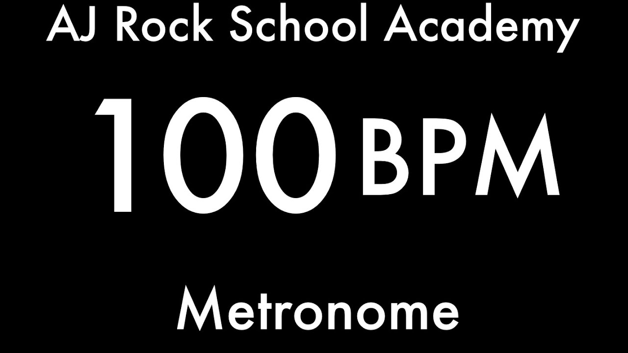 100 BPM Metronome 1 - Hour - YouTube