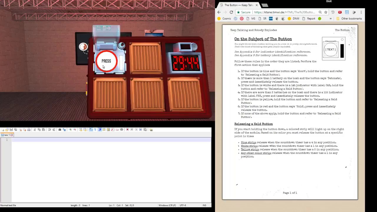 KTANE Vanilla How to The Button - YouTube