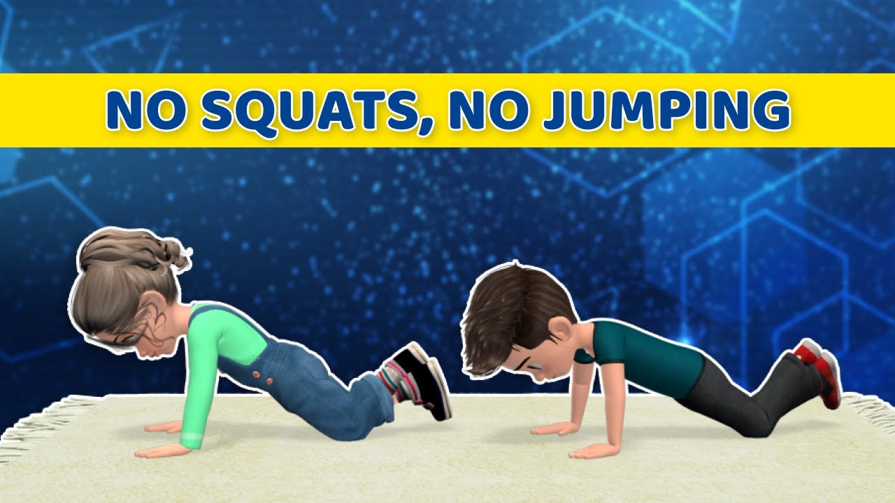NO SQUATS, NO JUMPING: EASY WORKOUT FOR KIDS - YouTube