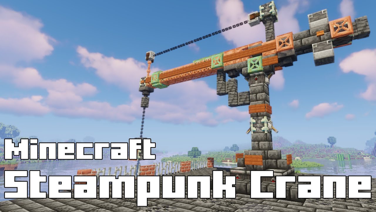 Steampunk Crane Build in Minecraft #minecrafbuilds #minecraft - YouTube
