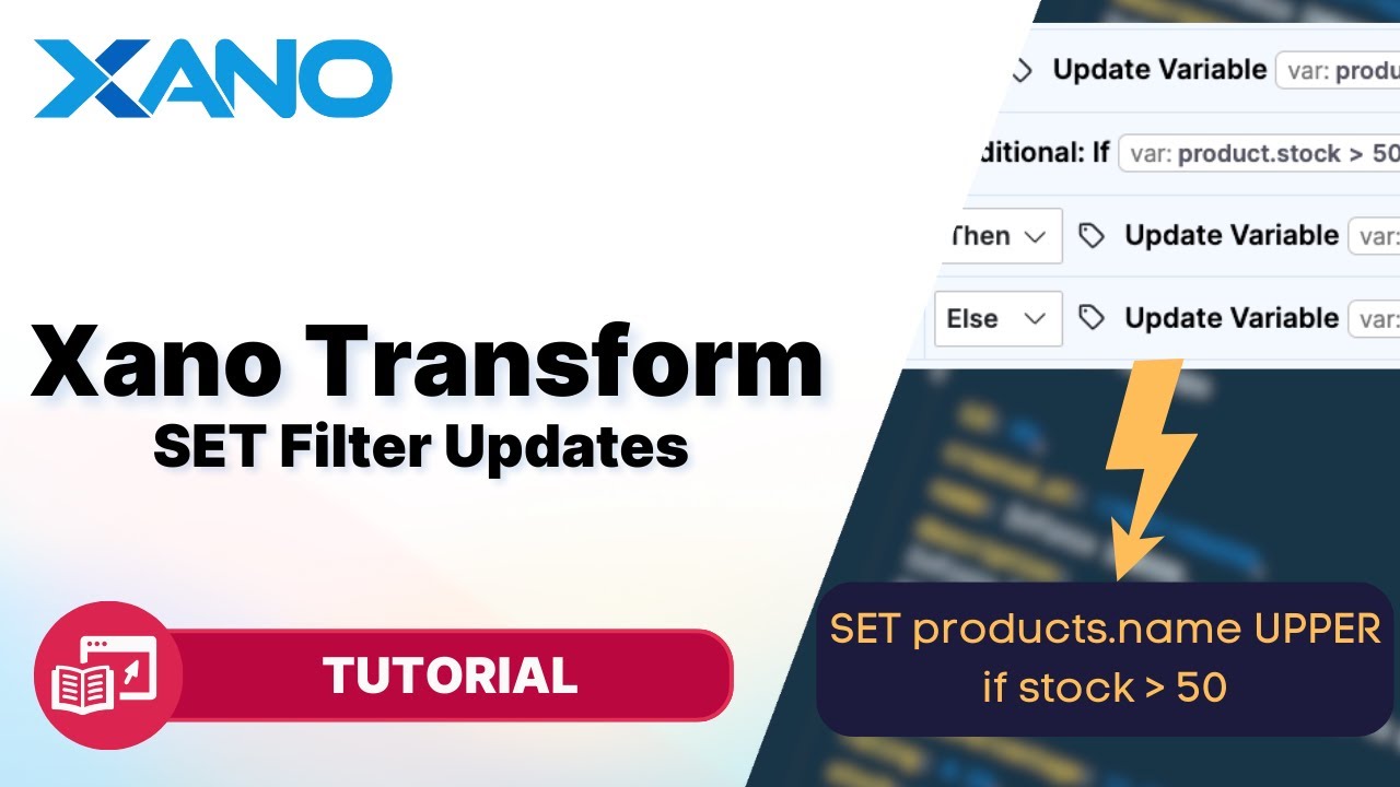 Xano Transform: SET Filter - YouTube