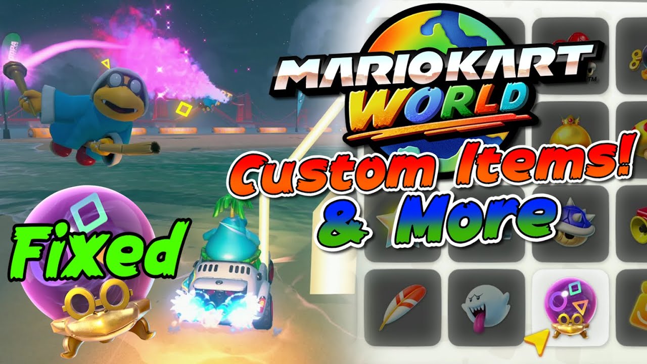 Custom Items Are FINALLY Here! | Mario Kart World Update 1.4.0 - YouTube
