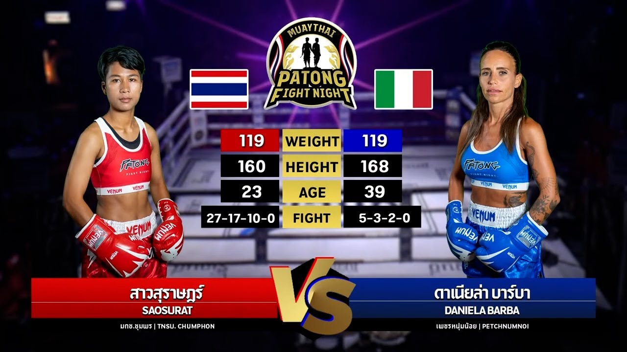 SAOSURAT VS DANIELA BARBA (Patong Fight Night 6 MARCH 2025) - YouTube