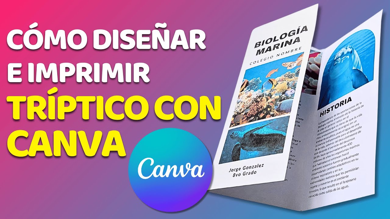 Cómo Diseñar e Imprimir un Tríptico utilizando CANVA Gratis - Diseño e Impresión de Folleto ...