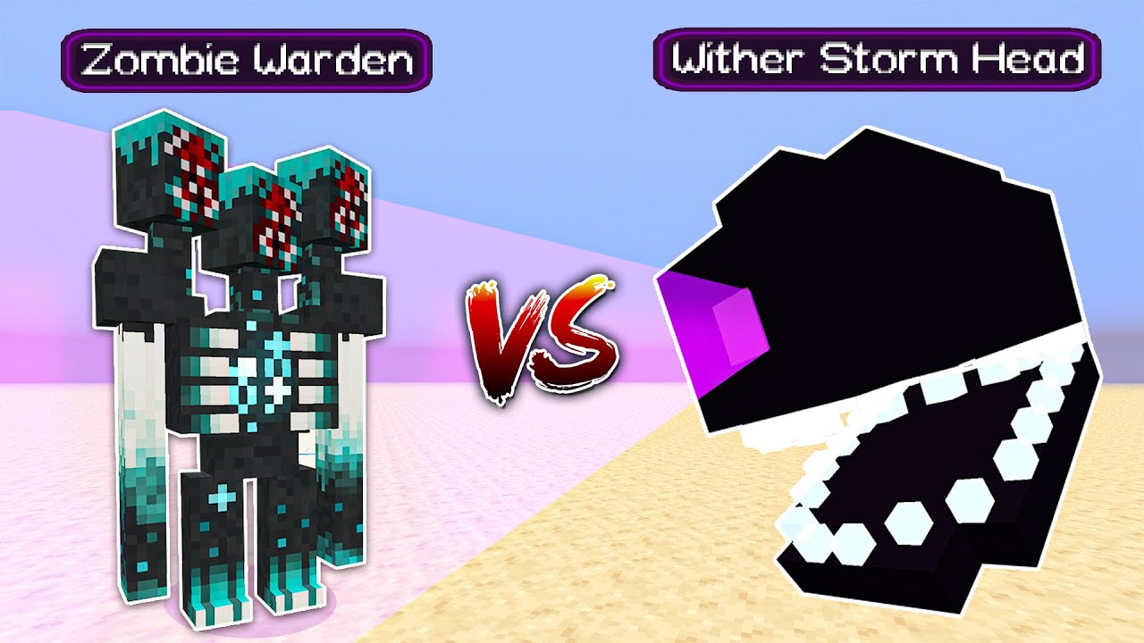 Zombie Warden VS Wither Storm Head - Mob Battle in Minecraft - YouTube