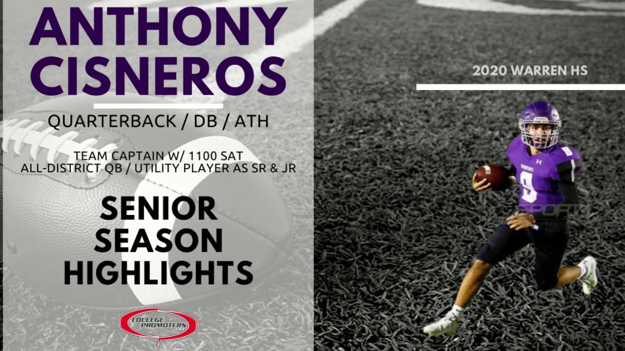 Anthony Cisneros | QB/ATH | Senior Season Highlights c/o 2020 - YouTube