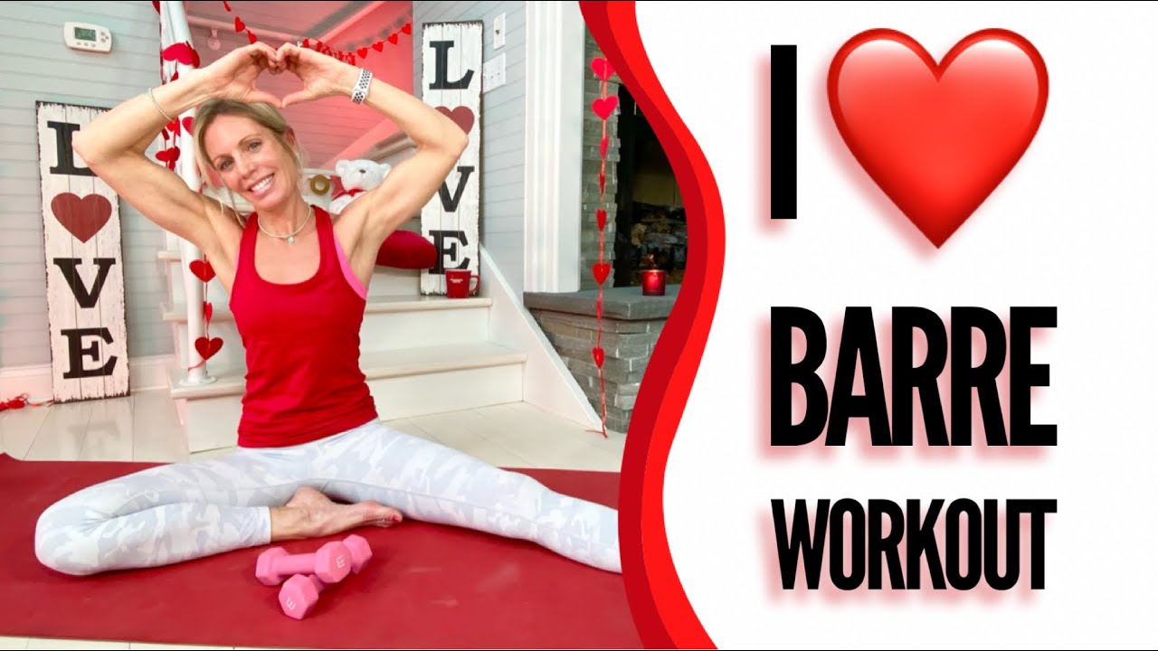 "I LOVE BARRE" 30 Min Pure Barre Workout with dumbbells - YouTube