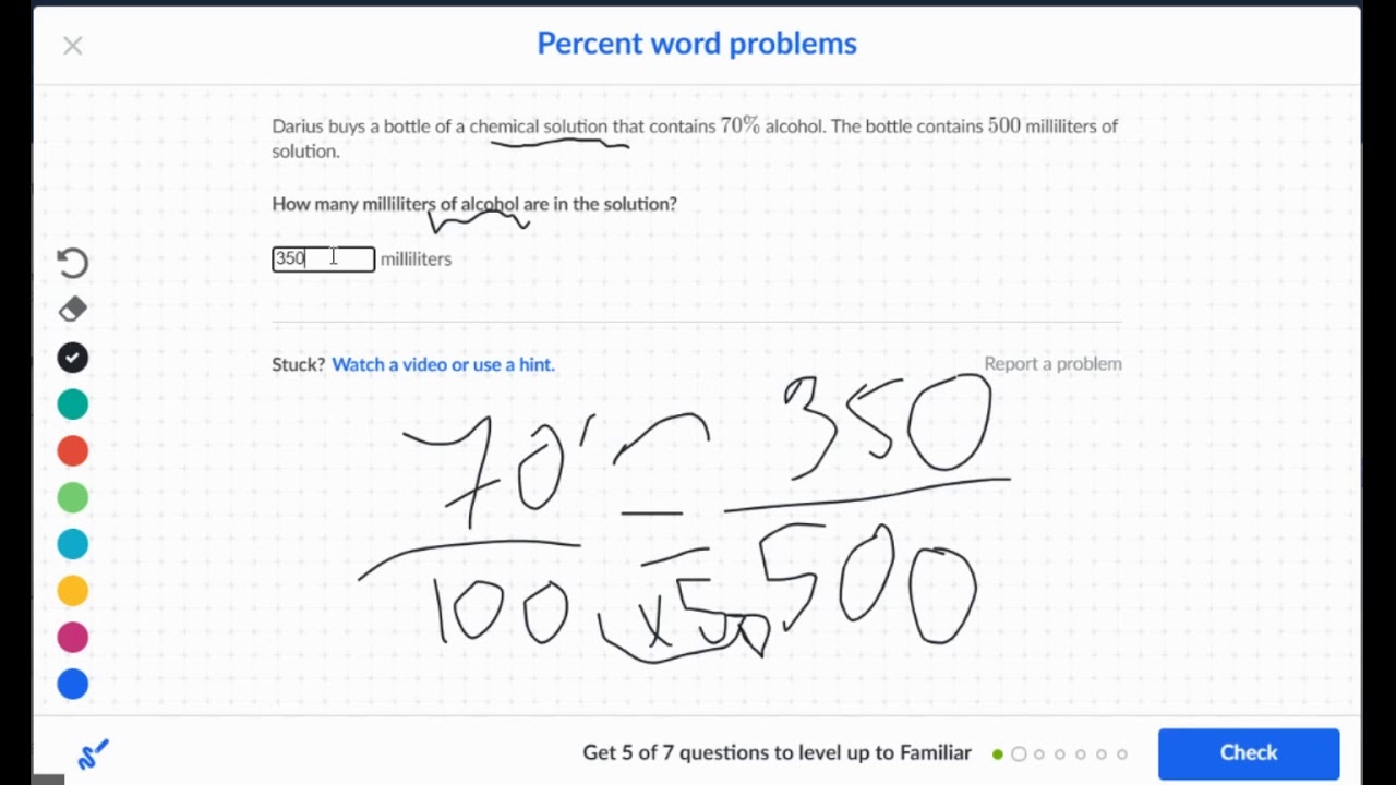 Percent Word Problems Khan 6th Grade - YouTube