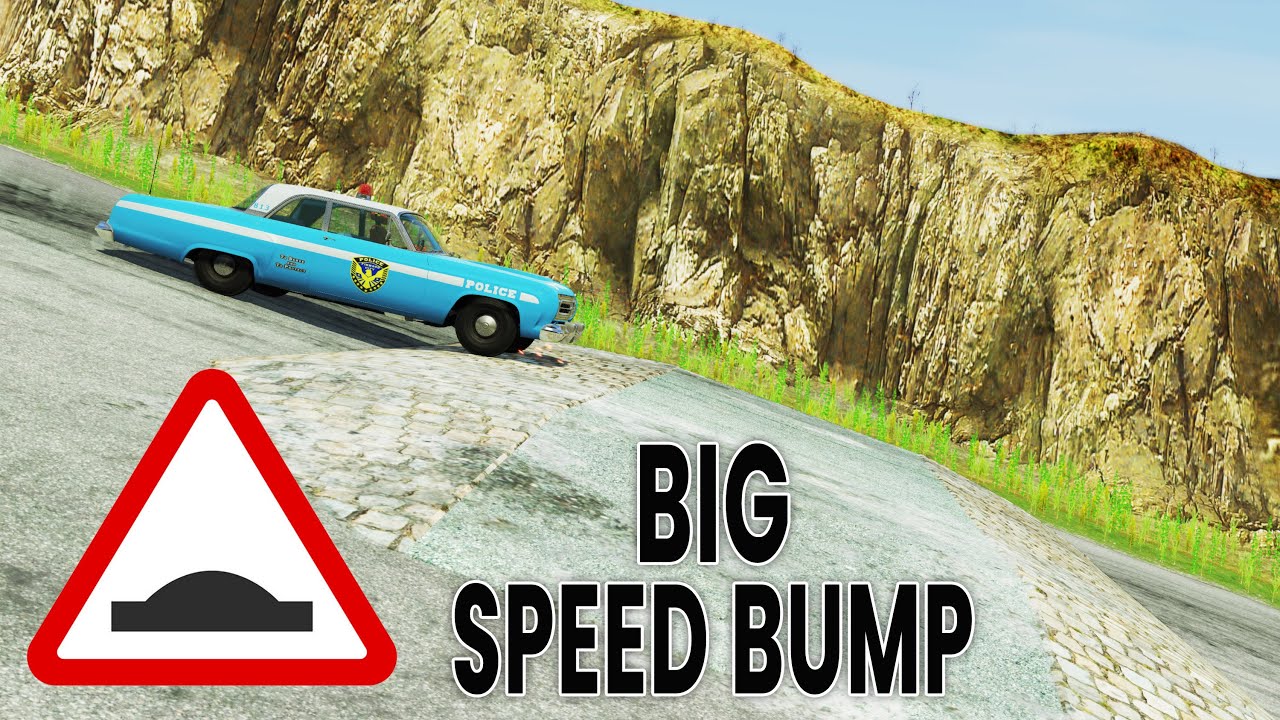 BeamNG Drive - Cars vs Big Speed Bump #2 - YouTube