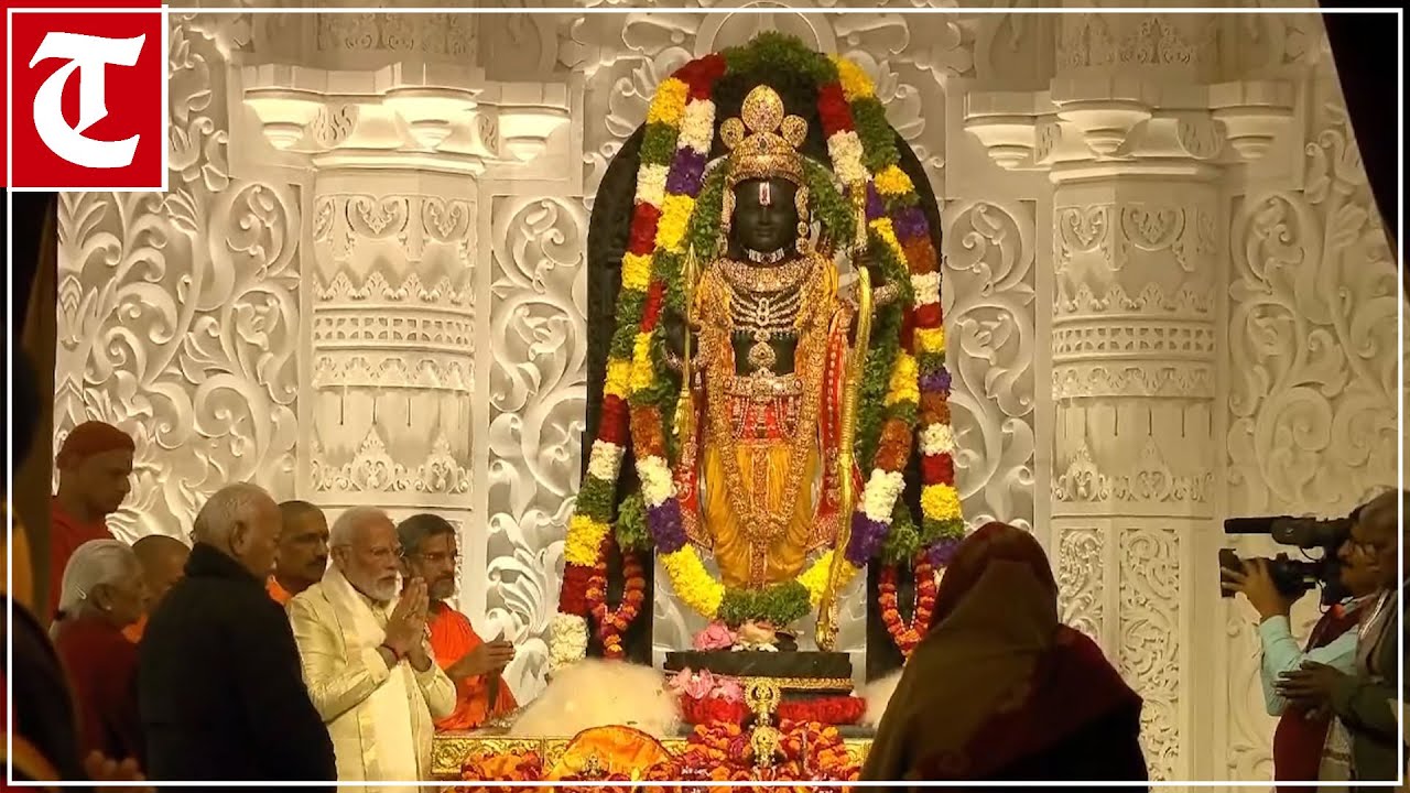 Ram Lalla idol unveiled at grand temple in Ayodhya, PM Modi leads ...