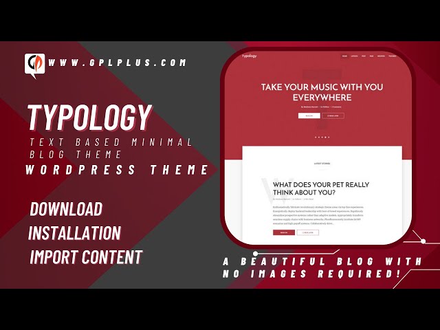 How to Install Typology Wordpress Theme - My Blog