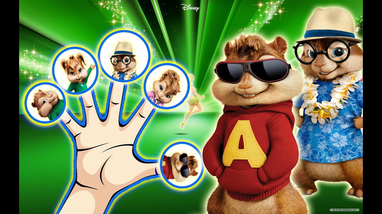 Alvin and the Chipmunks Finger Family Nursery Rhymes for Children - YouTube