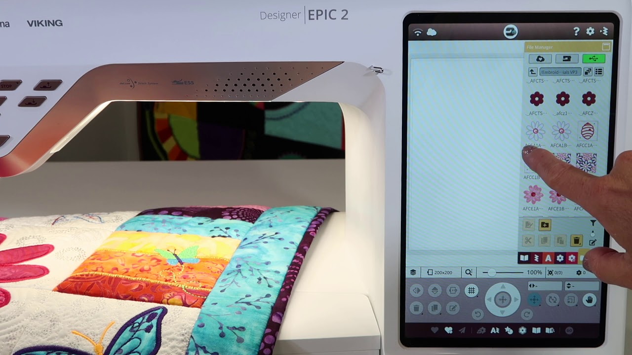 Husqvarna Viking EPIC 2 77 Mac Computer & VP3 Files - YouTube