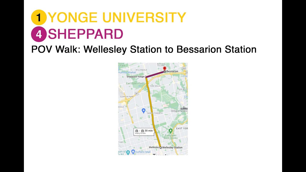 TTC POV Walk: Wellesley Station to Bessarion Station via Sheppard Yonge ...