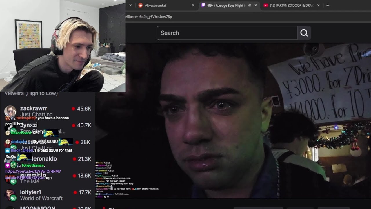 xQc Reacts to Mizkif Crying on Stream - YouTube