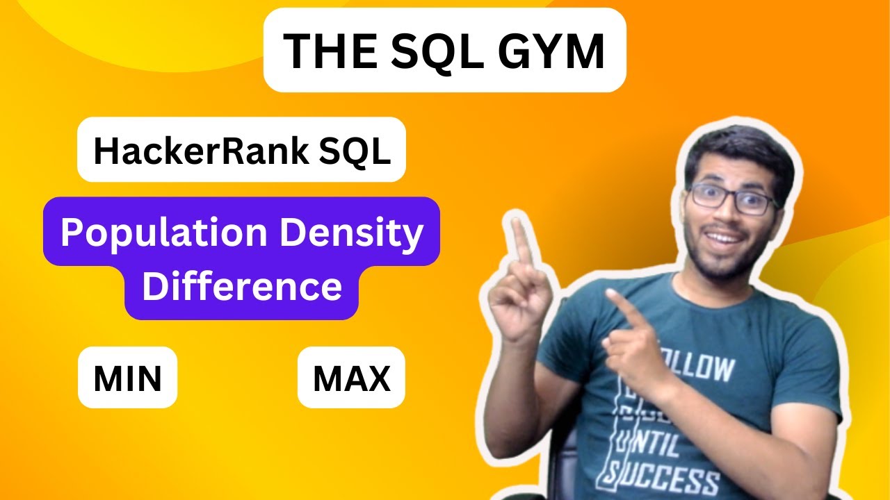 Population Density Difference | MIN(), MAX() - YouTube