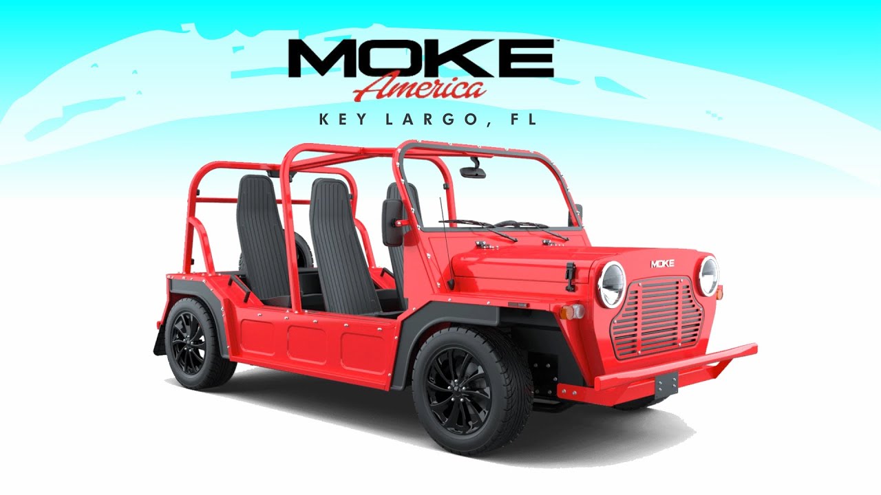 Meet MOKE America Electric Vehicle, now at Key Largo Florida - YouTube