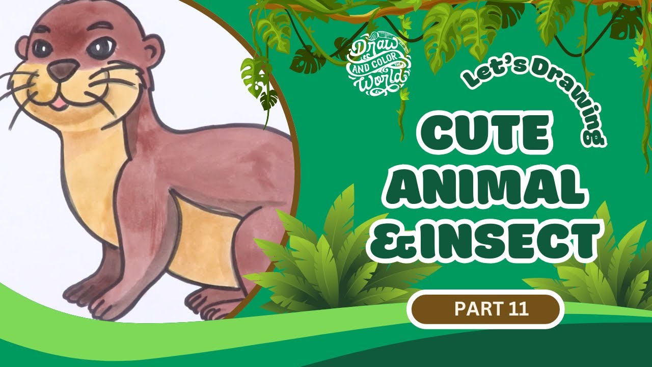 Cute Otter Drawing Tutorial 🦦🎨| Step by Step Drawing Tutorial! #11 - YouTube