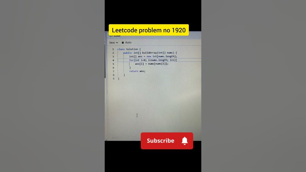Build Array From Permutation Leetcode Problem Solving Leetcode Java 5999