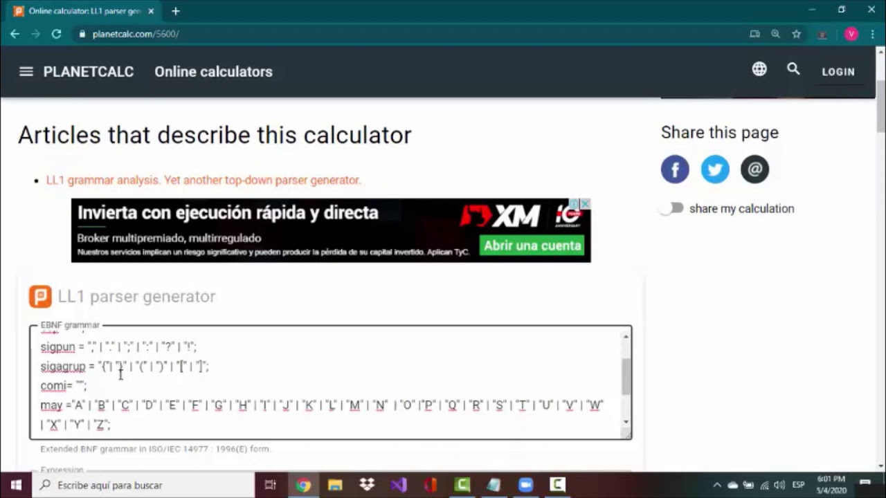 LL1 Parser Generator - YouTube