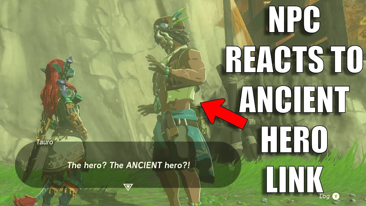 Unique NPC reactions to Ancient Hero Link - YouTube