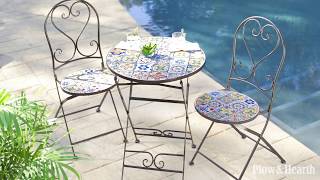 Mosaic Tile Bistro Set