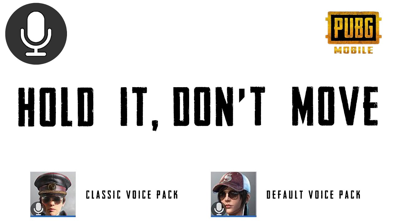 Hold It Don't Move | Pubg Voice Pack Sound Effect 🔊🗣️ - YouTube